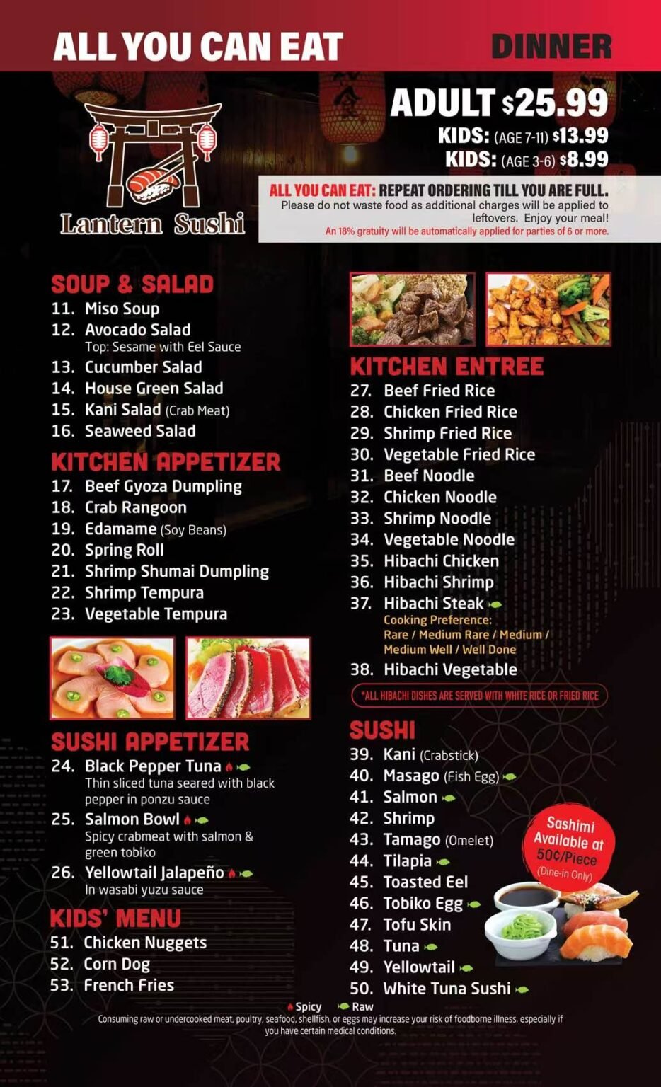 Menu – Lantern Sushi